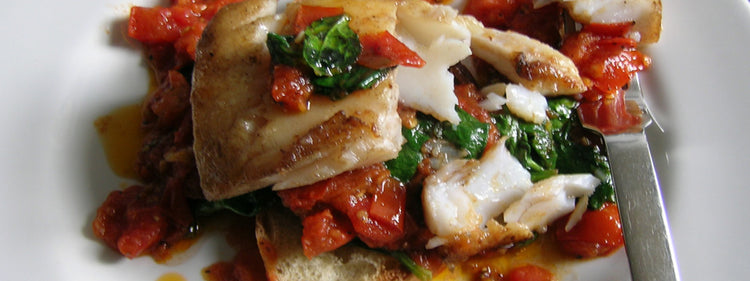 Cold Smoked Pollack, Tomato & Spinach Bruschetta | Bradley Smoker Europe